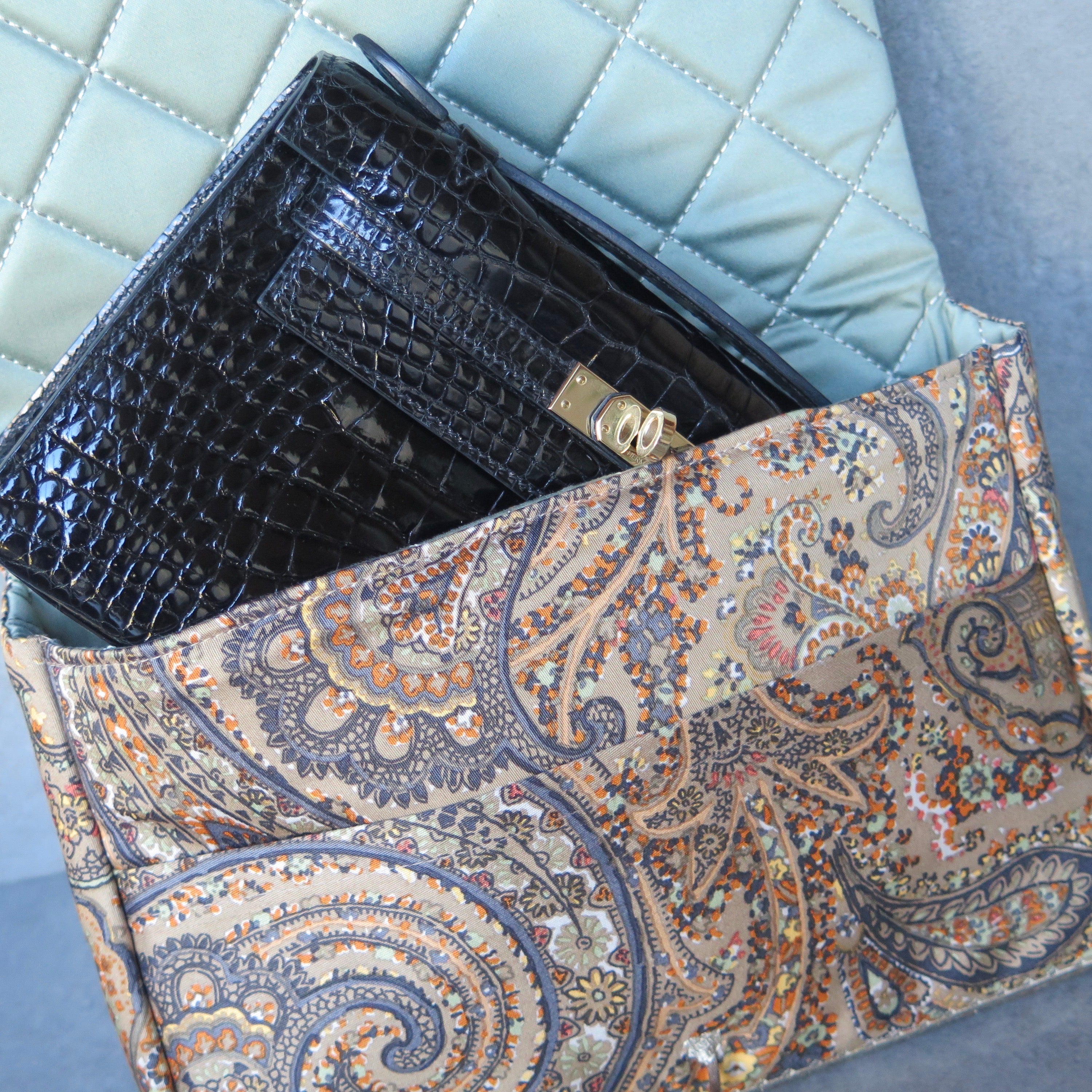 KP protective cover and liner in ETRO Paisley Gold – MaiTai Collection